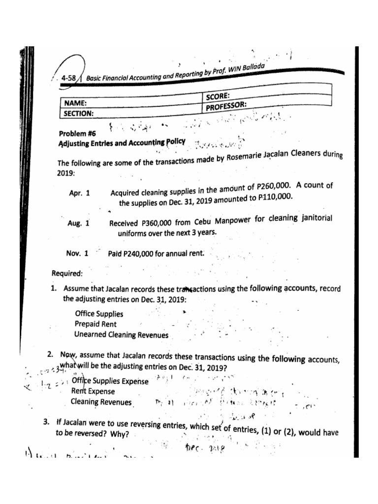 Basic Financial Accounting and Reporting by Prof. WIN Ballada | PDF