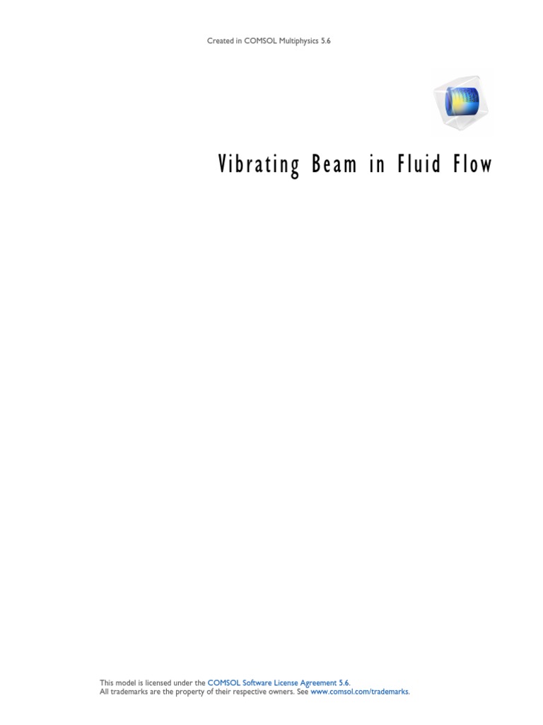 Vibrating Beam in Fluid Flow: Created in COMSOL Multiphysics 5.6 | PDF | Viscosity | Drag (Physics)