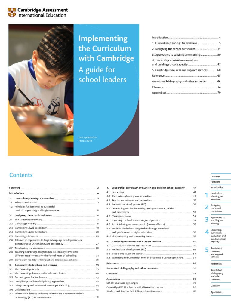 Implementing The Curriculum With Cambridge | PDF | Curriculum | Schools