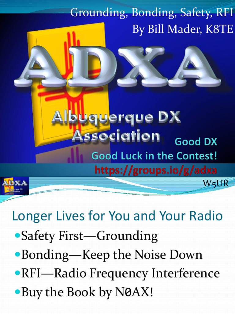 Grounding, Bonding, Safety, RFI by Bill Mader, K8TE | PDF ...