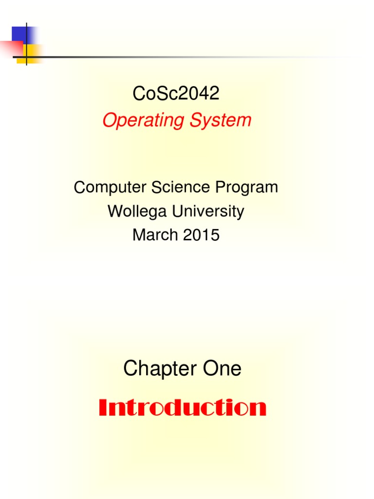 Chapter 1 - Introduction | PDF | Operating System | Computer Data Storage