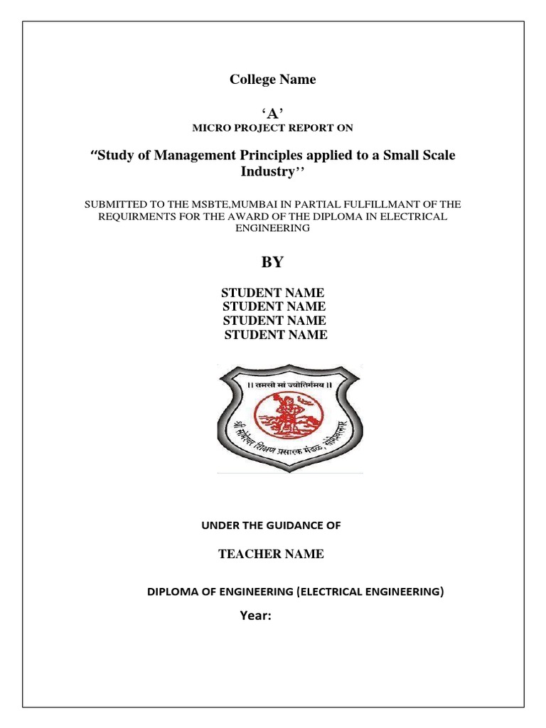 Management Microproject Report Ty Electrical | PDF | Employment | Disciplines