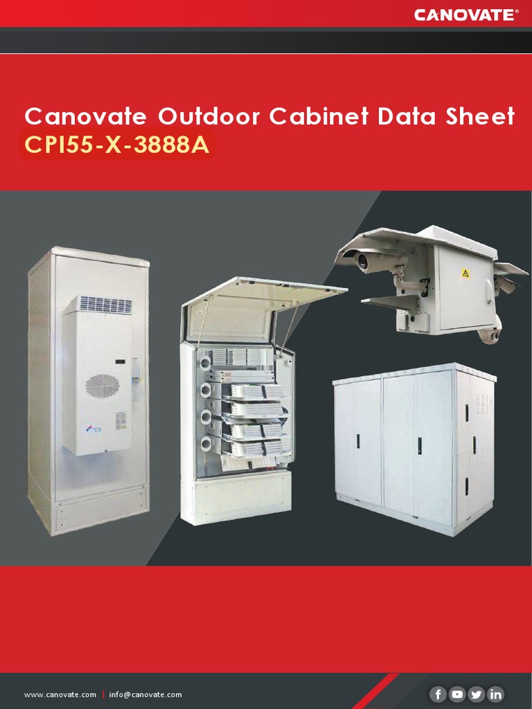 Canovate Outdoor Cabinet Data Sheet CPI55-X-3888A | PDF | Building ...