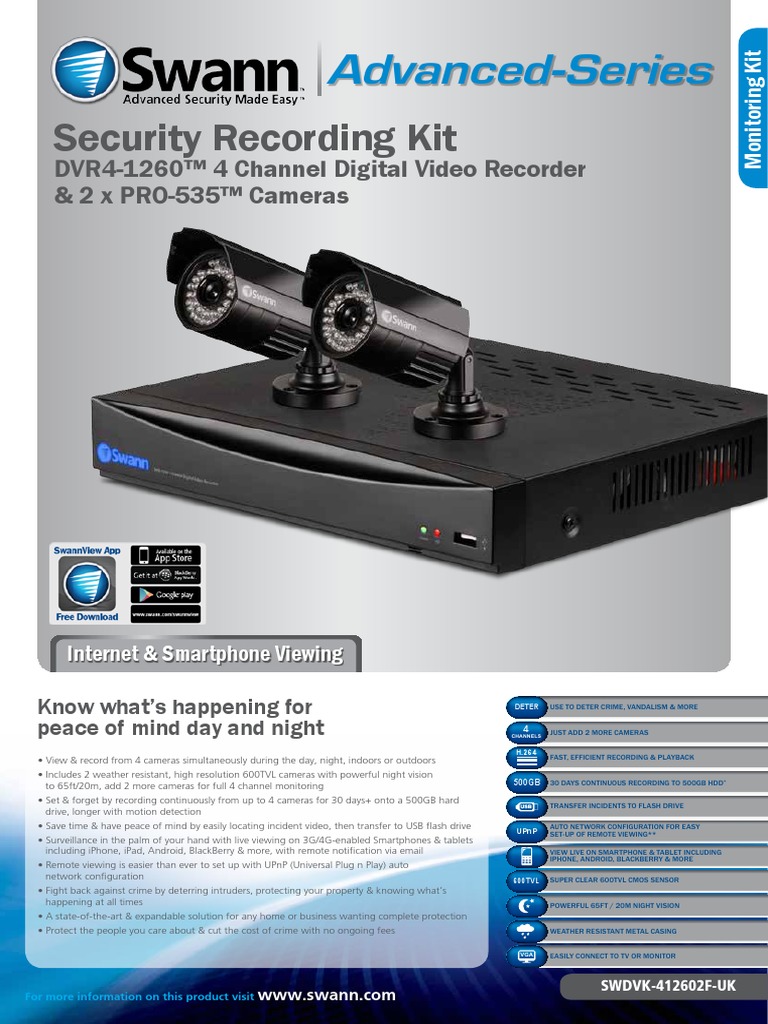 Swann Advanced Security Recording | PDF | Smartphone | Video