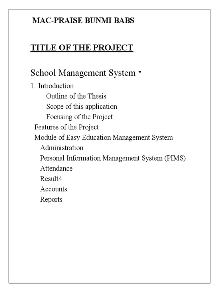 Mac-Praise Mini Thesis | PDF | Databases | Microsoft Sql Server