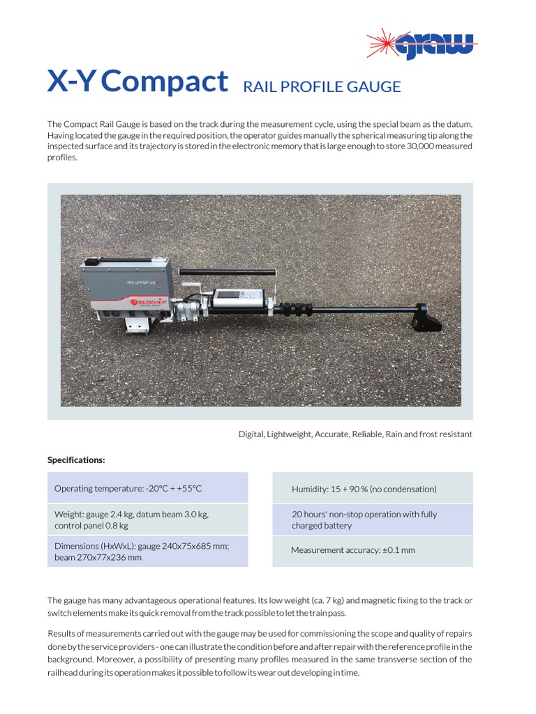 An Introduction to the X-Y Compact Rail Profile Gauge: A Digital ...