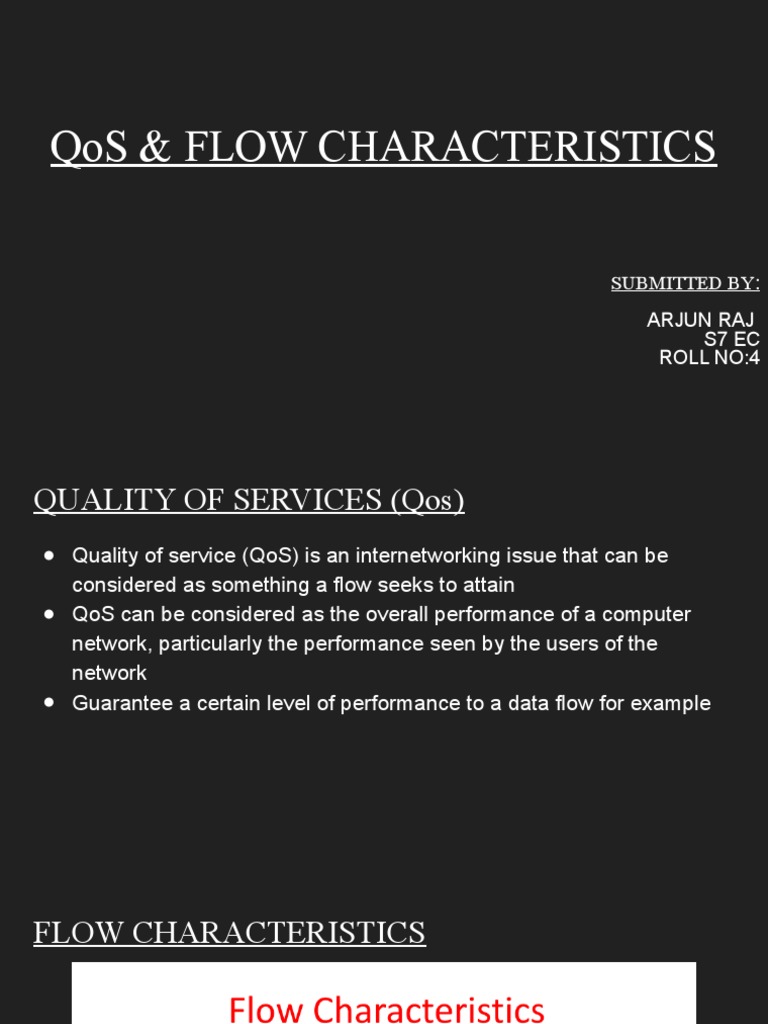 QoS Techniques and Flow Characteristics | PDF | Quality Of Service ...