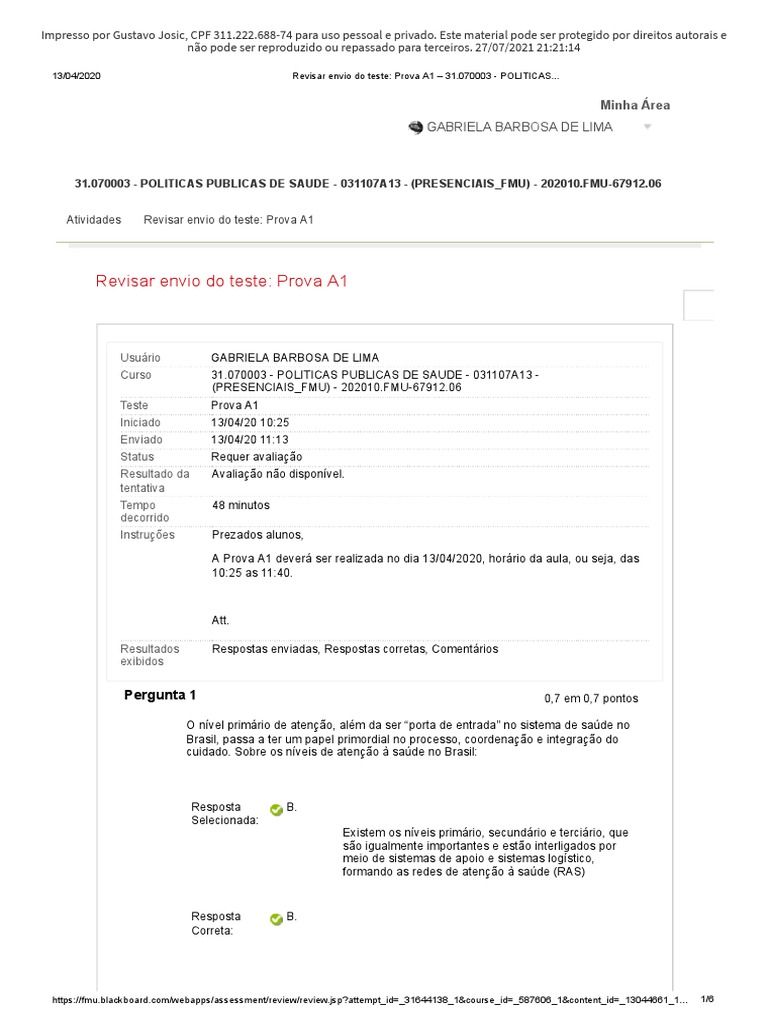 Revisão Prova A1: Políticas Públicas de Saúde | PDF | Epidemiologia | Política