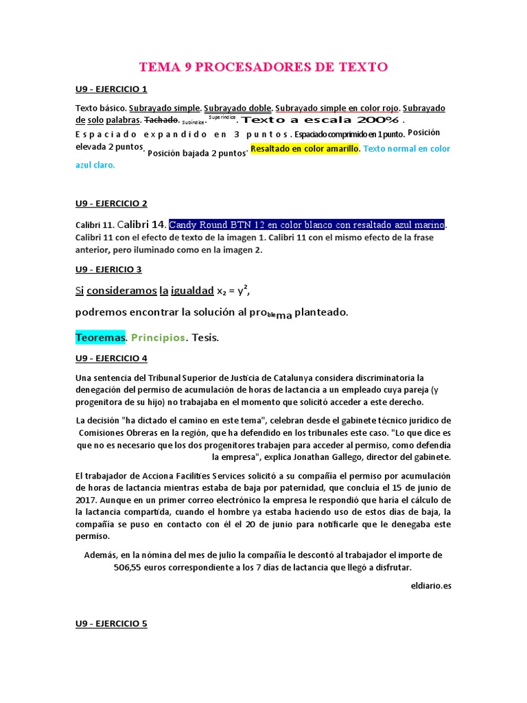 Tema 9 Ejercicios 1 Al 18 | PDF | El plastico | Tierra