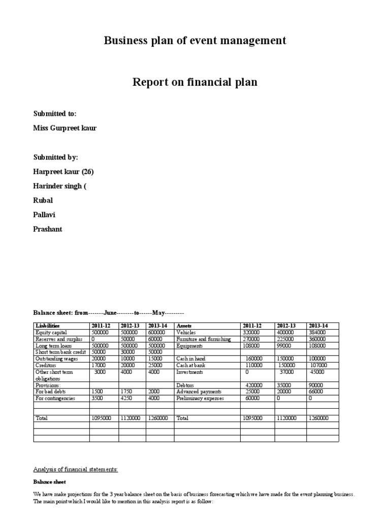 Event Management Financial Projections | PDF | Expense | Depreciation