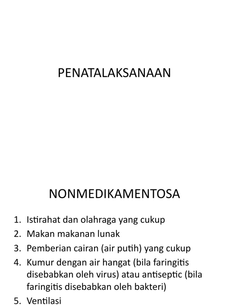 PENATALAKSANAAN Faringitis Akut | PDF