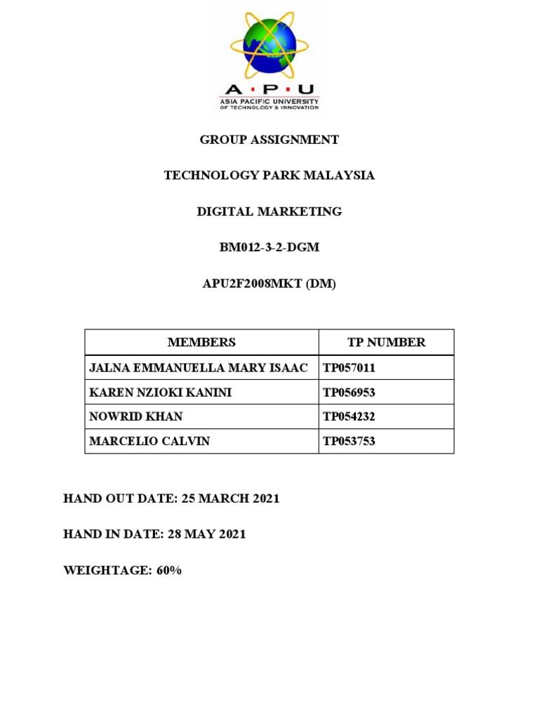 Digital Marketing Assignment | PDF | World Wide Web | Internet & Web