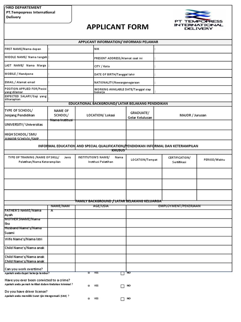 Applicant Form | PDF