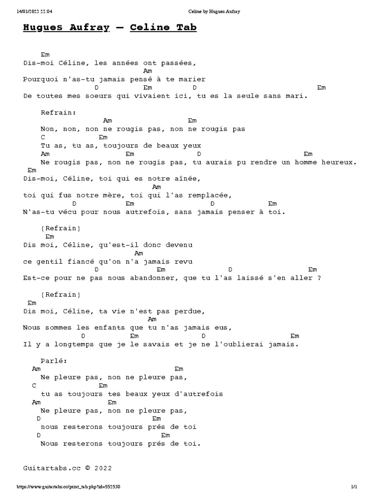 Celine by Hugues Aufray | PDF