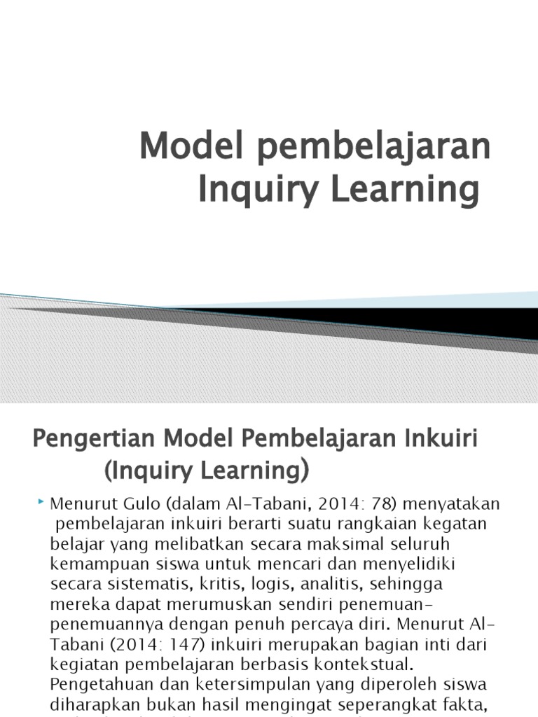 Model Pembelajaran Inquiry Learning | PDF