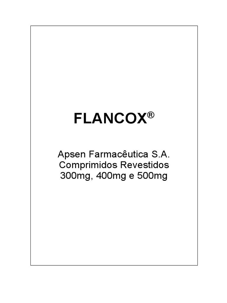 Bula Flancox Profissional | PDF | Anti-inflamatório não esteroide ...