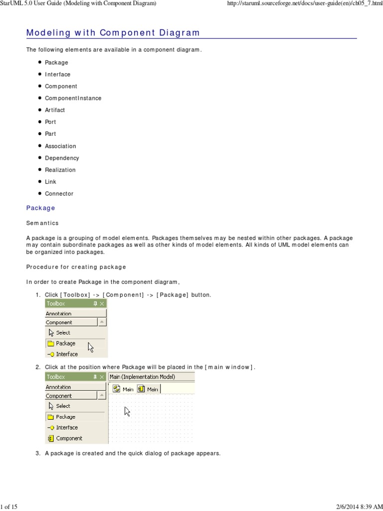 Modeling with Component Diagrams in StarUML 5.0: A Guide to Creating Packages, Interfaces ...