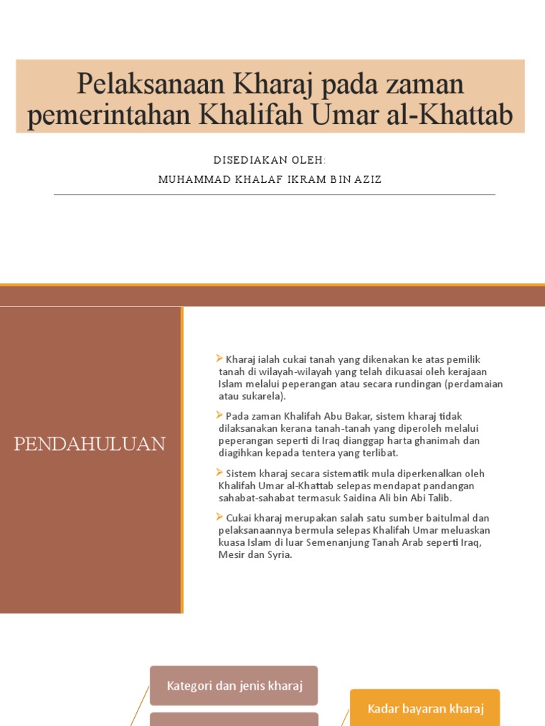 Pelaksanaan Kharaj Pada Zaman Pemerintahan Khalifah Umar Al Khattab Pdf