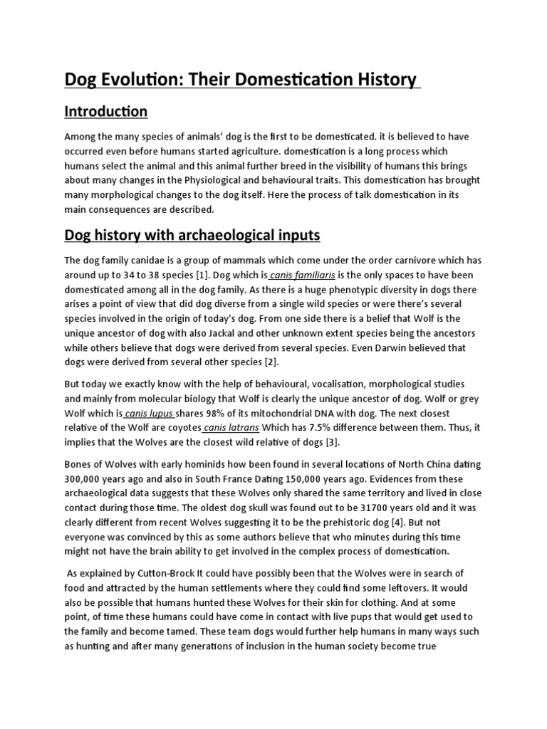 Dog Evolution - Their Domestication History. | PDF | Herding Dogs | Dogs