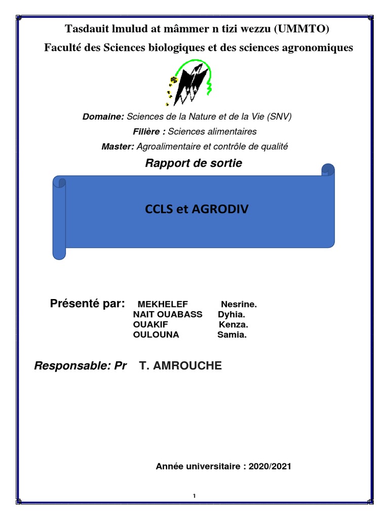 Rapport de Sortie | PDF | Blé | Céréale