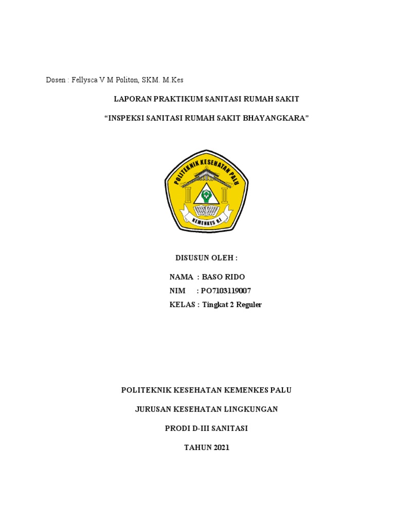 Laporan Sanitasi RS (Rido) | PDF