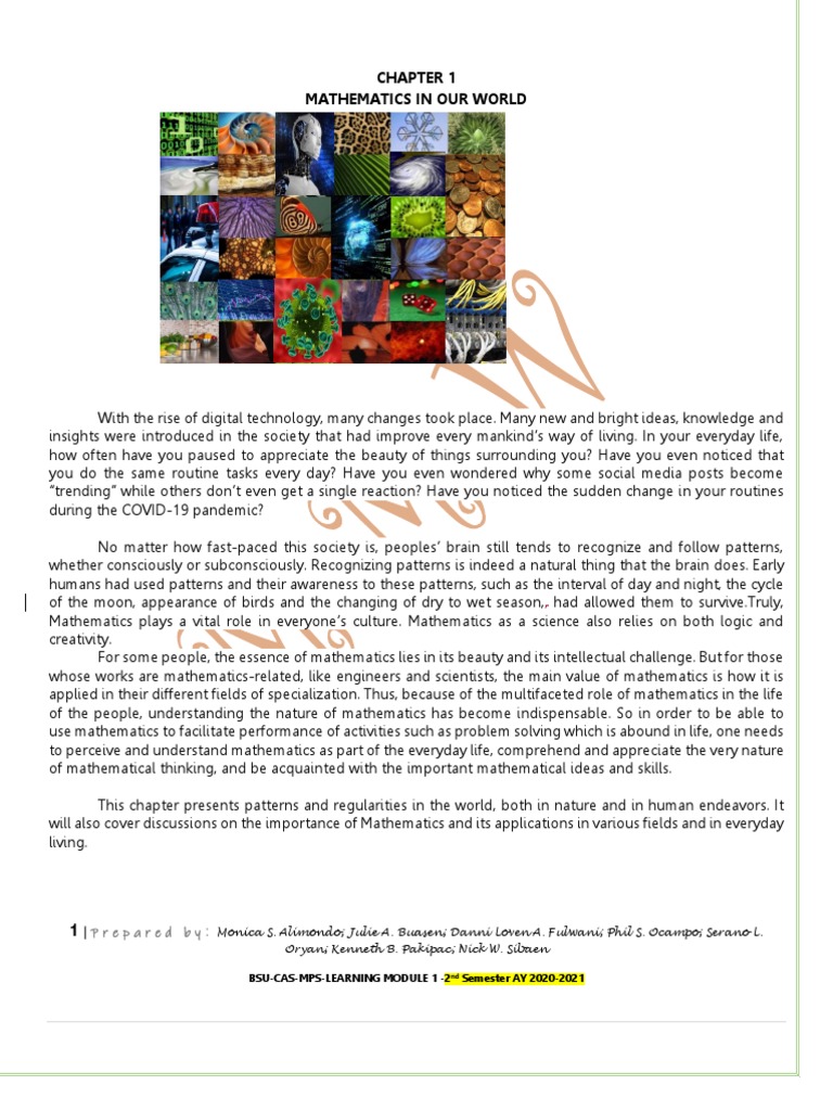 Chapter 1 MMW | PDF | Fractal | Pattern