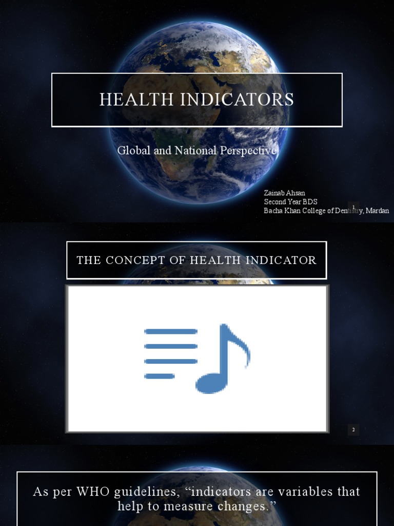 Health Indicators: Global and National Perspective | PDF