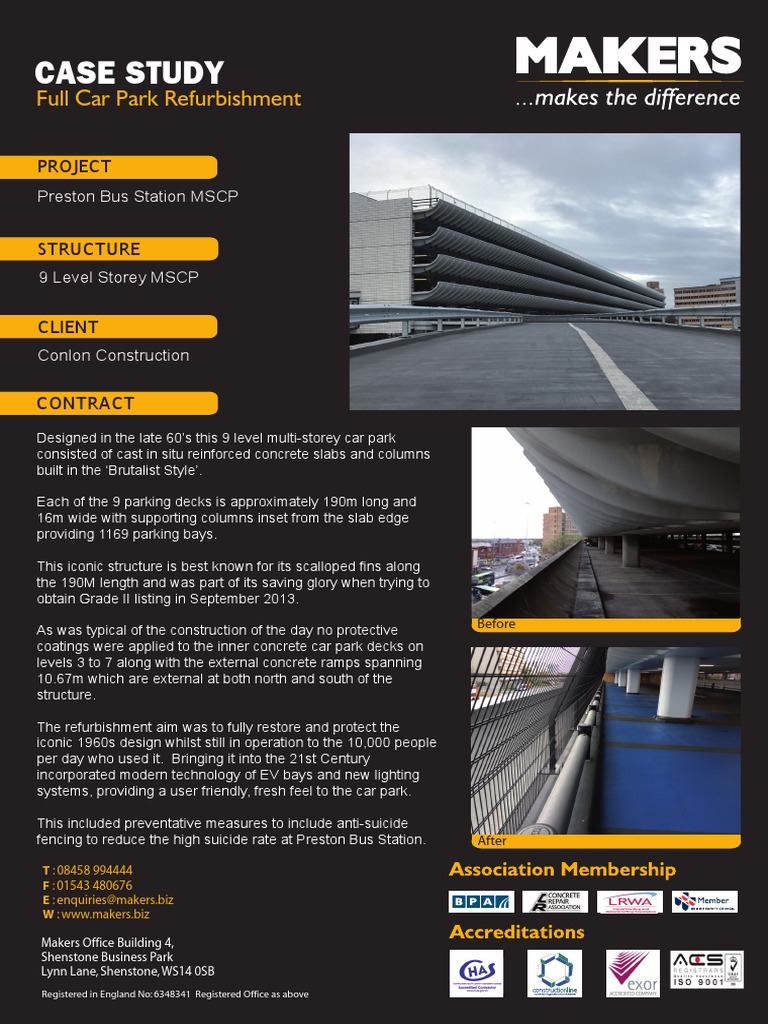 Preston Bus Station MSCP Case Study | PDF | Corrosion | Concrete