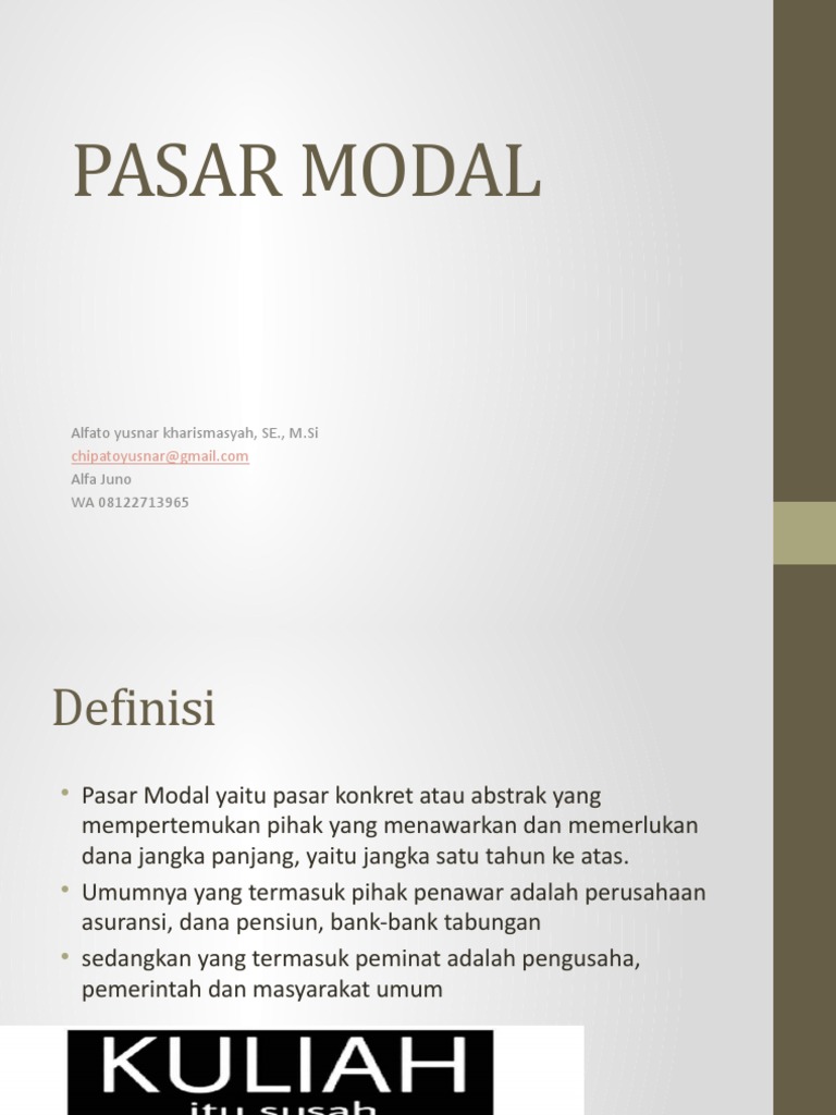 Pasar Modal | PDF