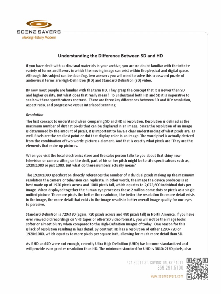 Understanding the Key Differences Between Standard-Definition and High ...