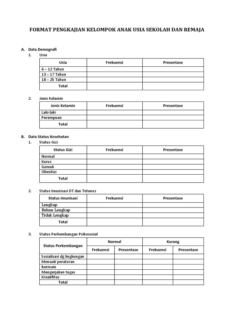 Askep Kelompok Anak Usia Sekolah Dan Remaja | PDF