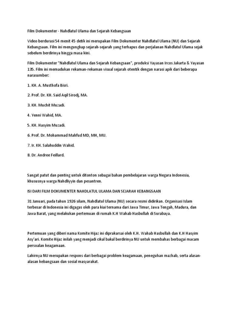 Film Dokumenter - Miftahul Jannah - S1-TI | PDF | Politik | Ilmu Sosial