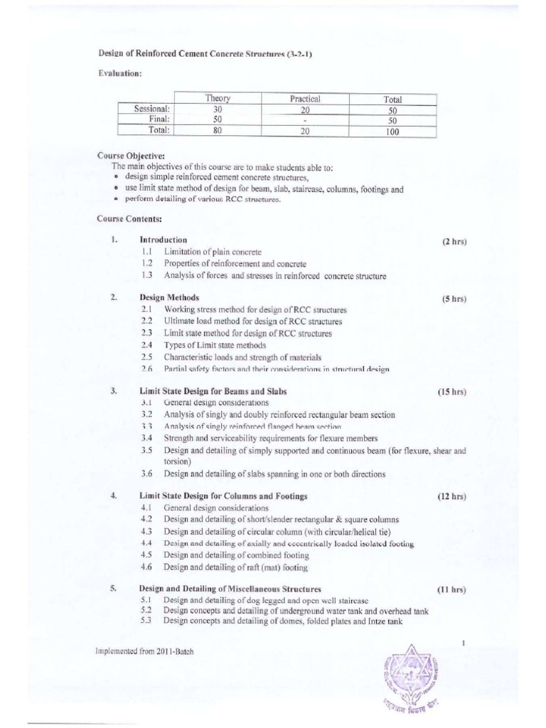 Design of RCC Structures | PDF