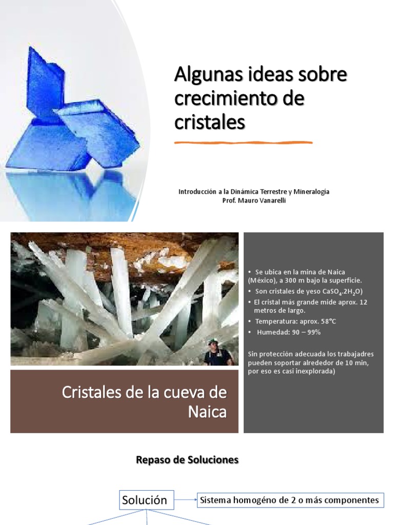 Crecimiento De Cristales Pdf Solubilidad Concentración