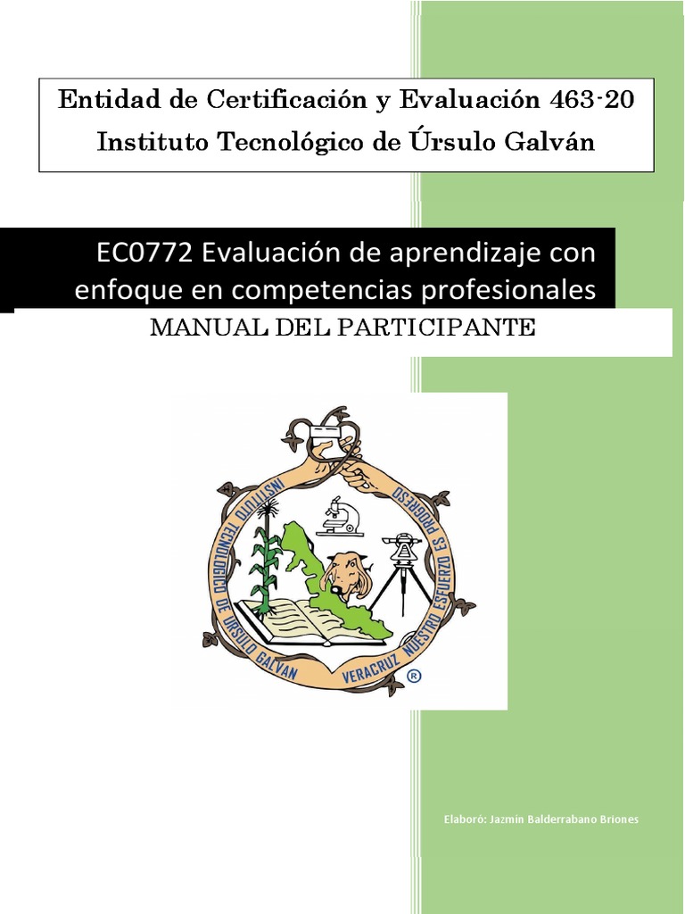 Manual Ec0772 Itug | PDF | Evaluación | Aprendizaje