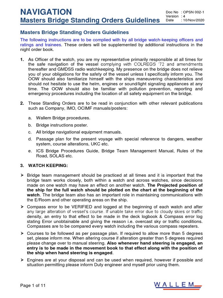 Master Standing Order Guidelines | Download Free PDF | Navigation | Anchor