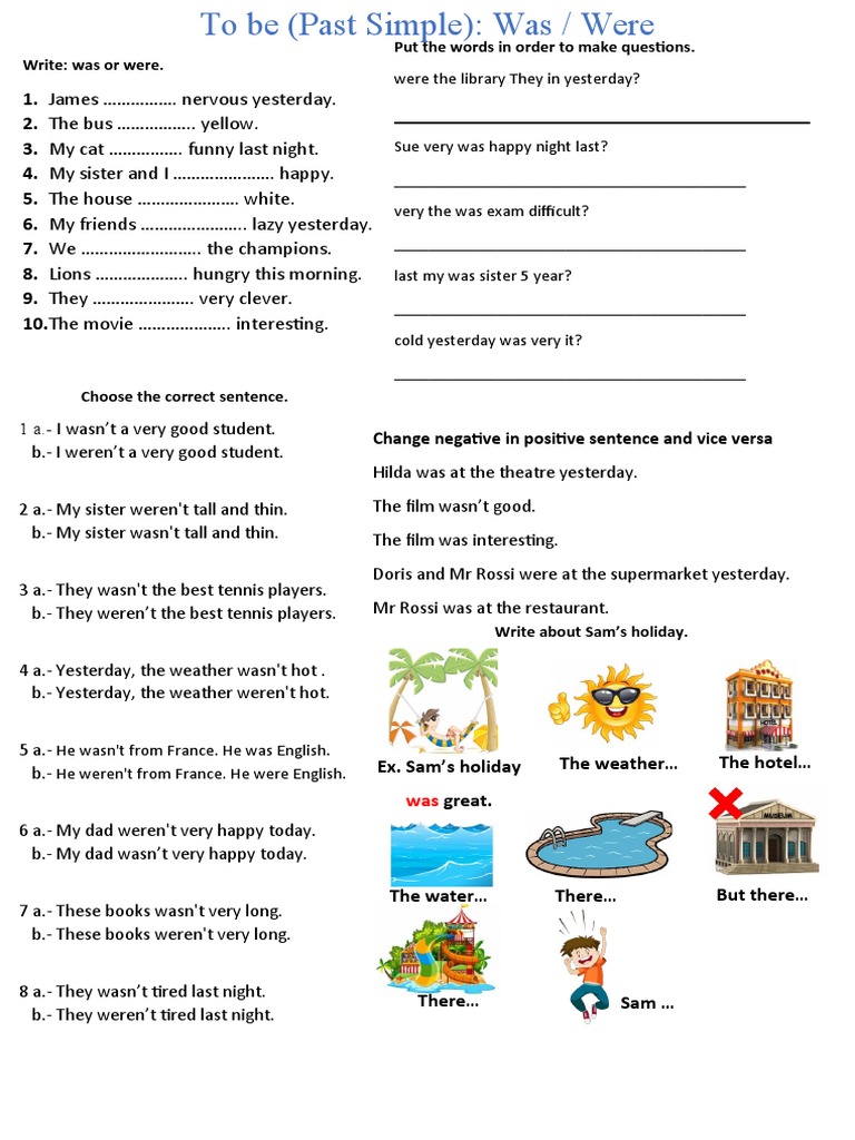 Simple Past Was Were | PDF