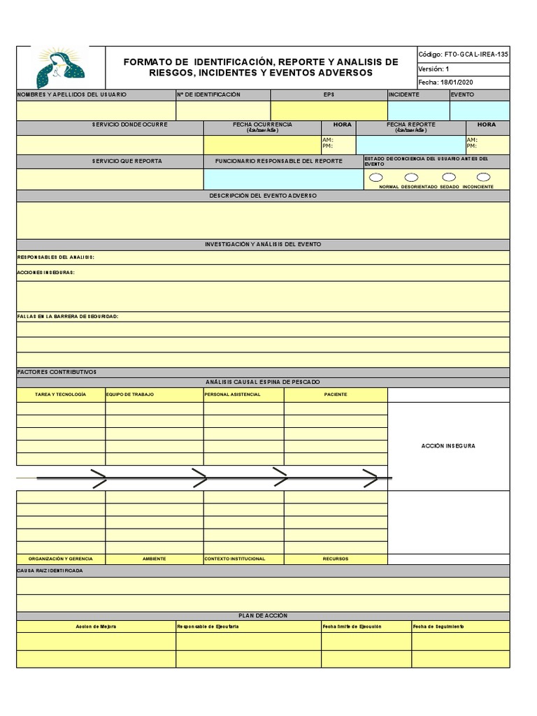 Formato de Reporte de Eventos Adversos | PDF