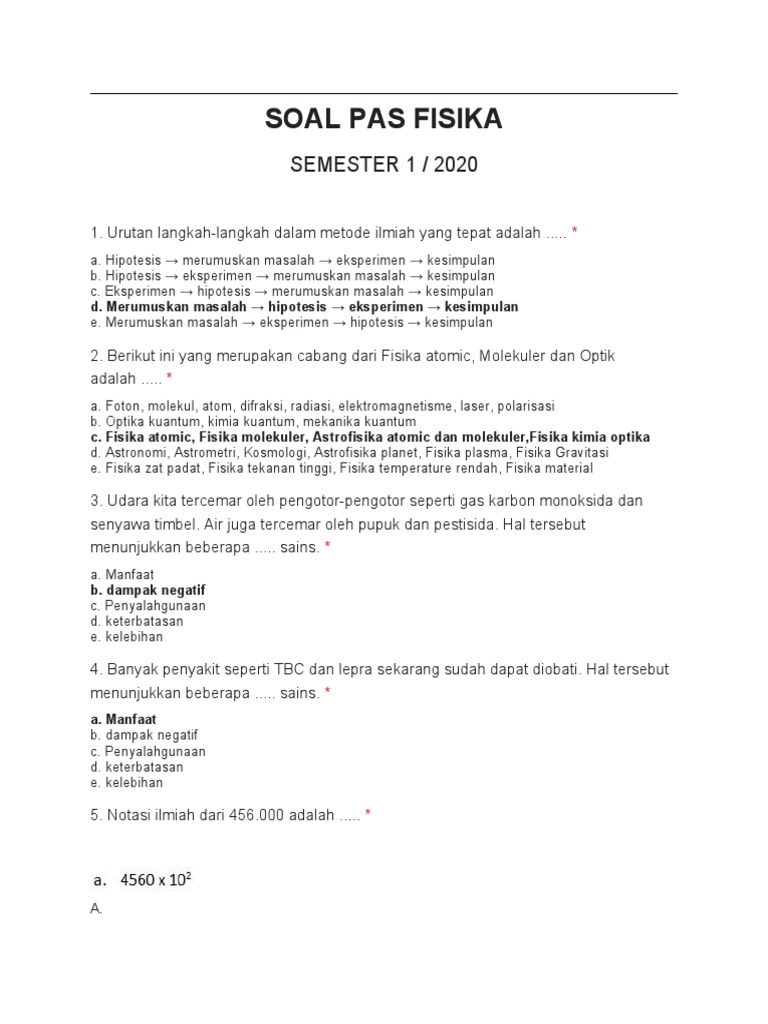 Soal Pas Fisika | PDF