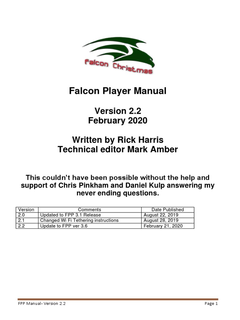 Providing Insights into the Falcon Player Light Show Software Through ...