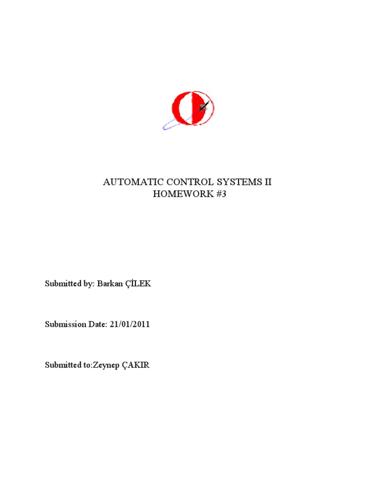 Automatic Control Systems Homework Pdf Control Theory Matrix 5405