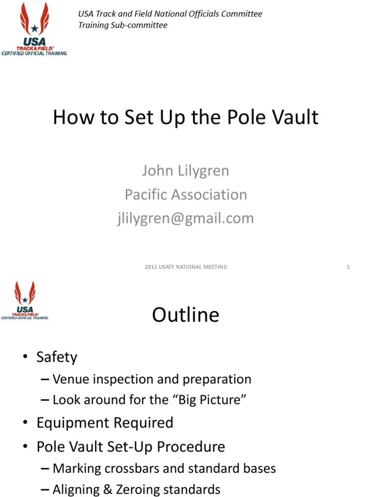 Pole Vault Setup Guide for Officials | PDF | Track And Field