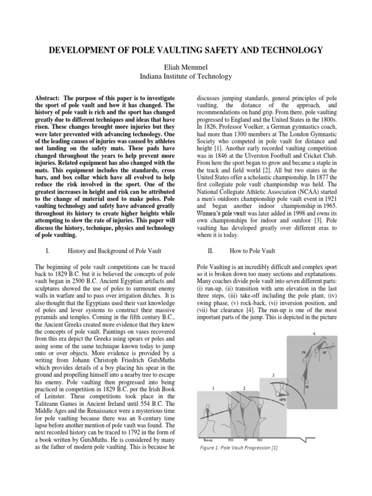 Pole Vault Technical Paper Final | PDF | Fiberglass