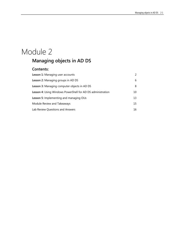 Official Microsoft Learning Product 20742B | PDF | Group Policy | Active Directory