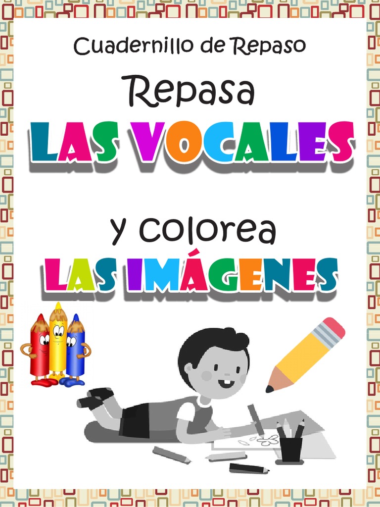 Repasa Colorea Vocales | PDF