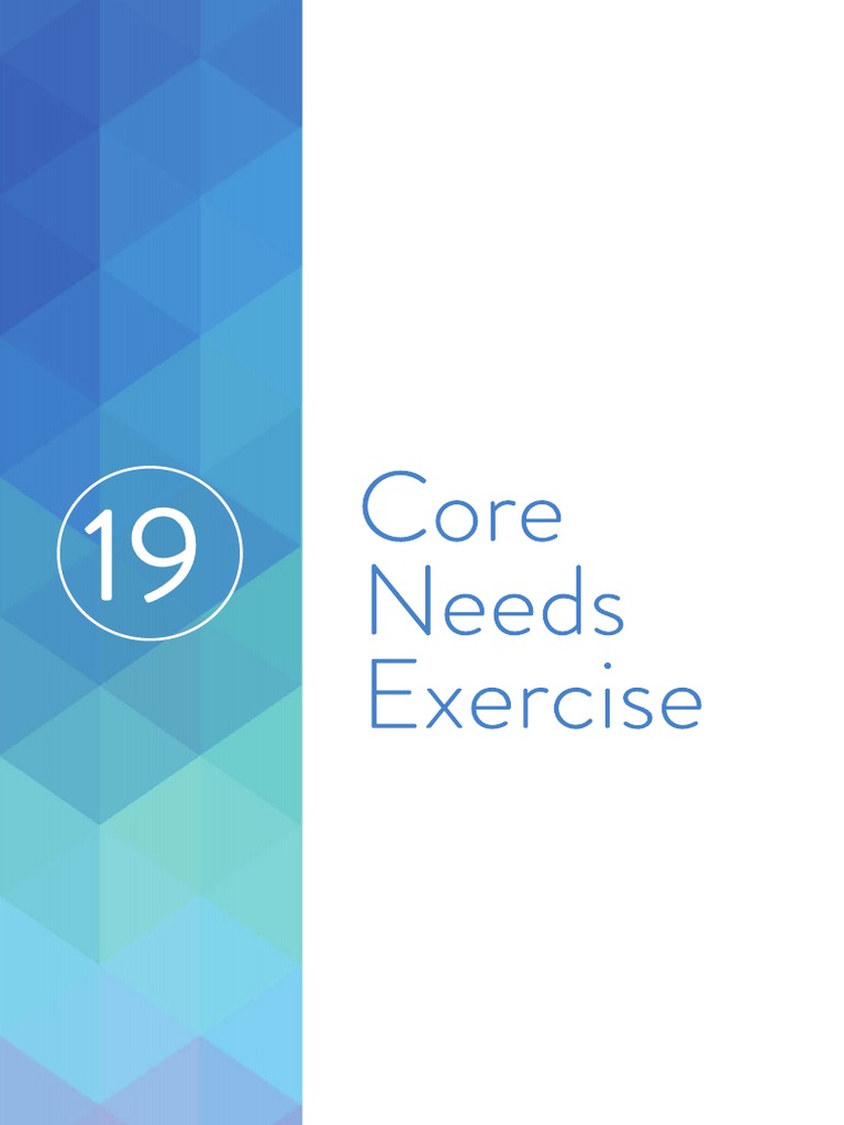 19 Core Needs Exercise | PDF