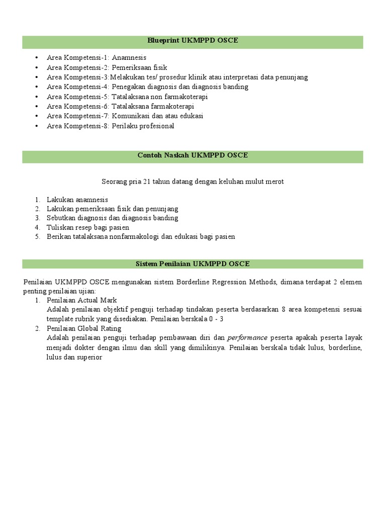 Blueprint UKMPPD OSCE | PDF
