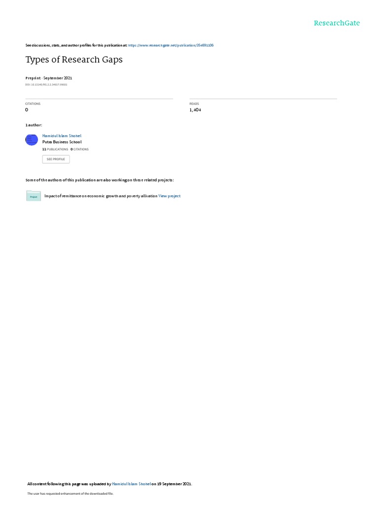 Typesof Research Gaps | PDF