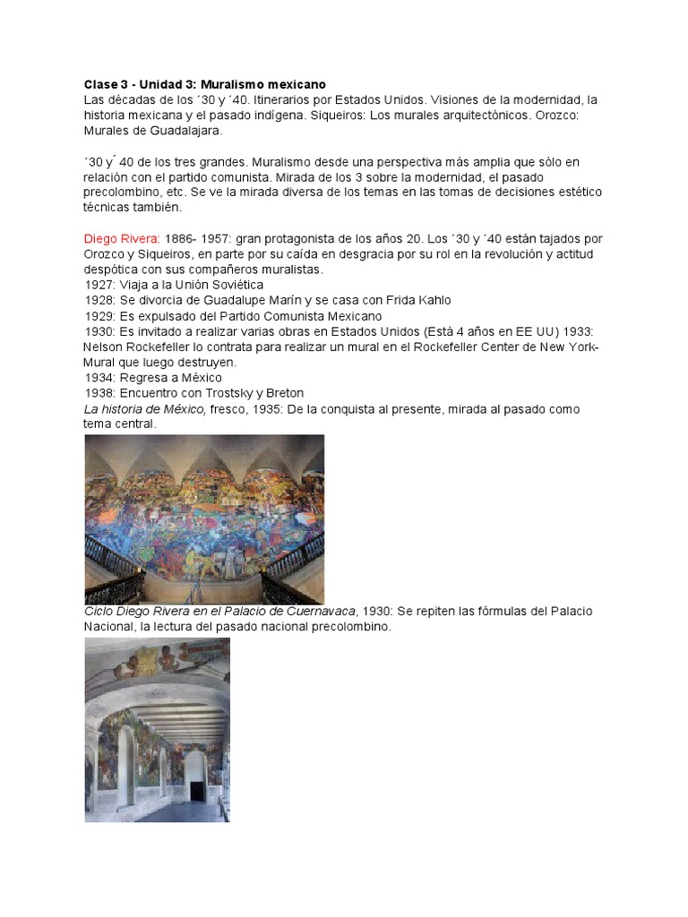 Clase 3 - Muralismo Mexicano | PDF