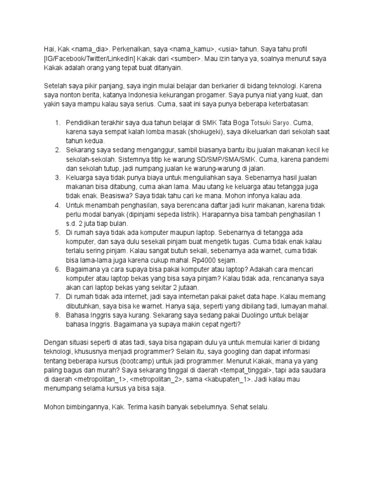 Asking For Someone's Help in Tech | PDF | Karier & Perkembangan | Ilmu ...